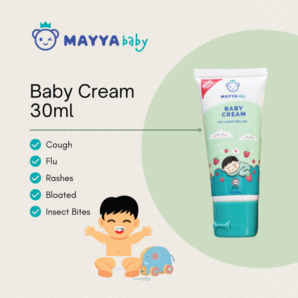 Mayyababy Cream (30ml) baby cream batuk selsema kahak ruam lecet kmbung ...