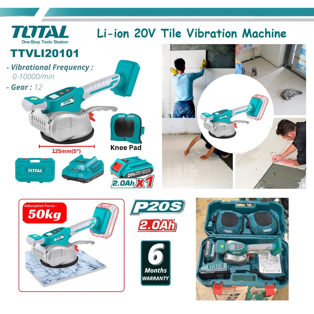 Total 20V Li-ion 50kg Absorption Tile Vibration Machine | Shopee Malaysia