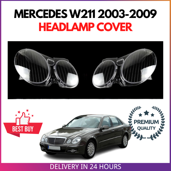 MERCEDES W211 2003-2009 E240 E200 E350 E280 HEADLAMP COVER HEADLIGHT ...