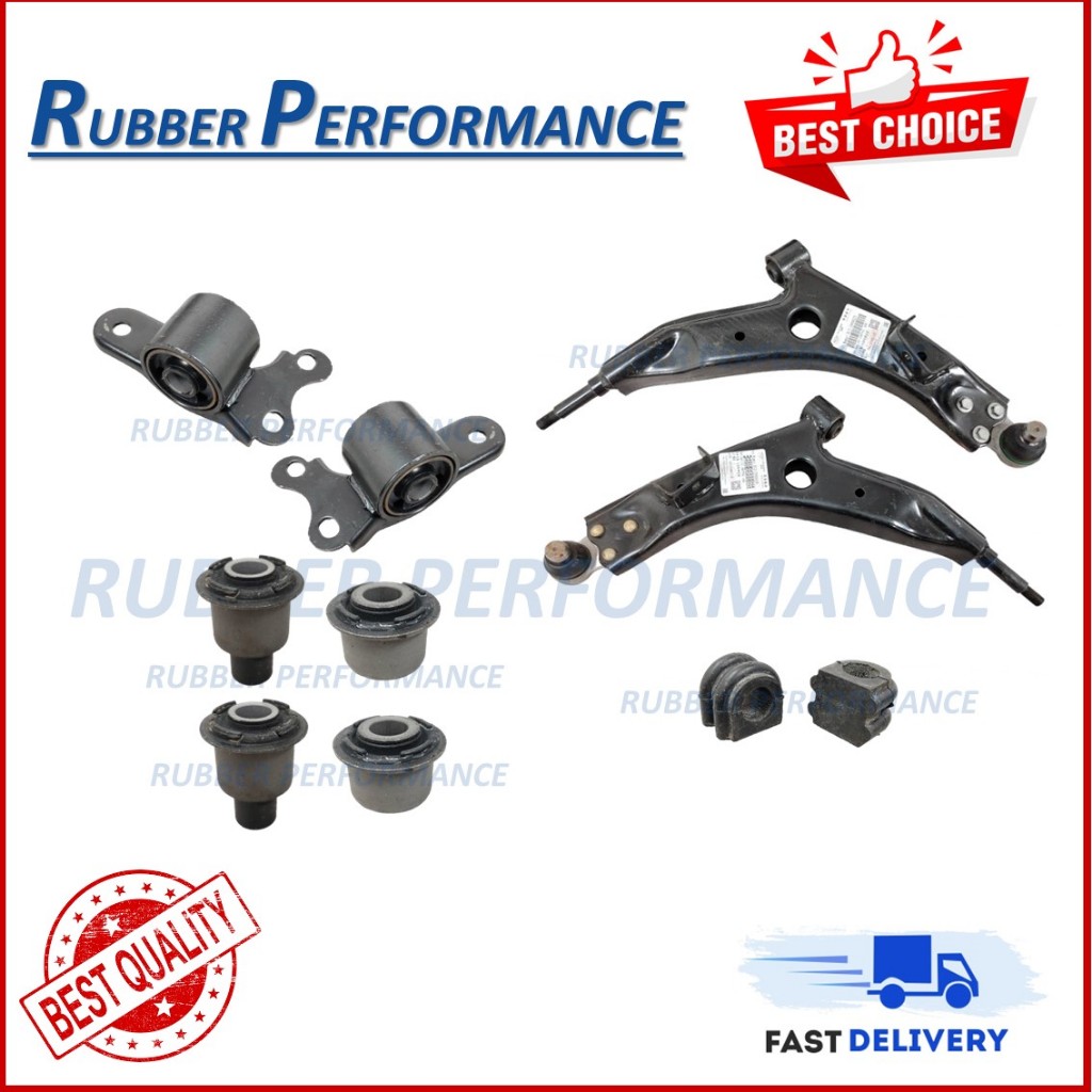 1SET DEPAN/FRONT LOWER ARM RIGHT AND LEFT WITH BRACKET BUSH /STABILIZER ...