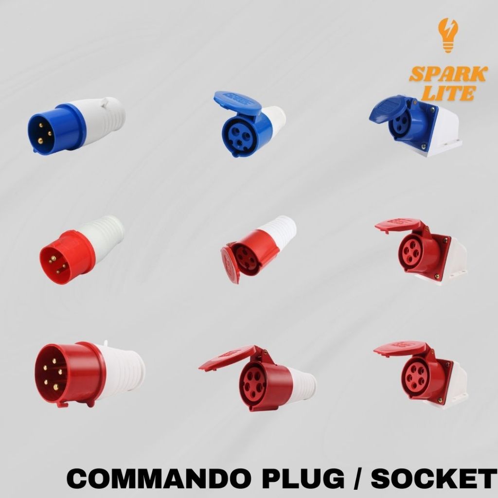 IP66 3pin, 4pin, 5pin Industrial Commando Plug, Connector, Wall Socket ...