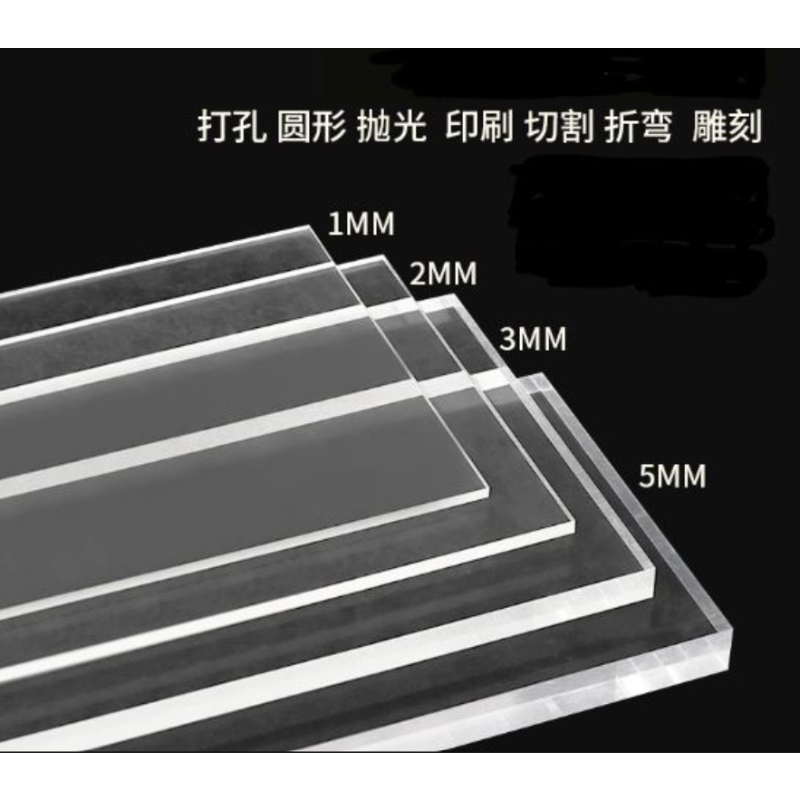 1mm thick 300x300mm Highly Transparent Acrylic Sheet Cuttable Clear ...
