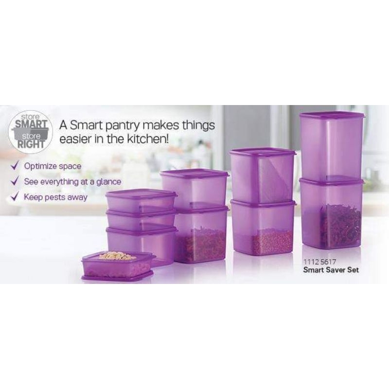 Tupperware Smart Saver Square Assorted Size (2pcs) | Shopee Malaysia