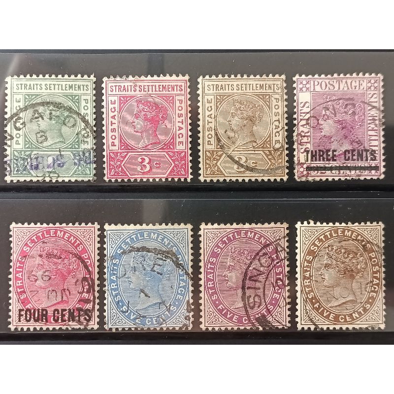 STRAITS SETTLEMENTS 1900s Queen Victoria Old Vintage Stamps. Special ...