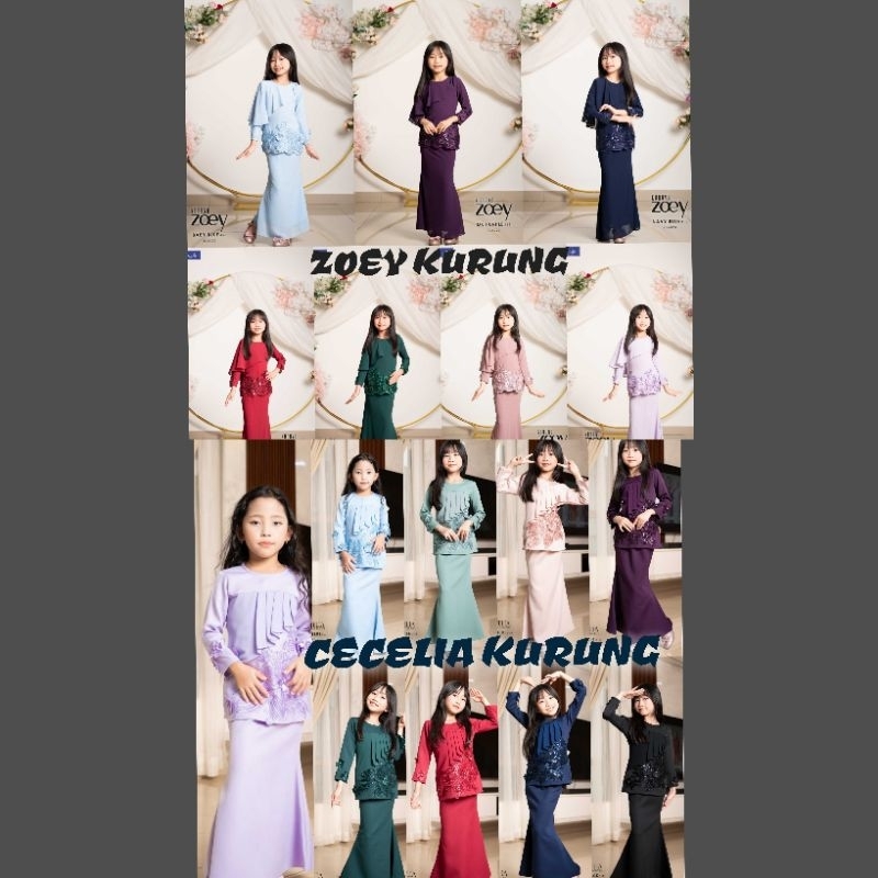🆕 KURUNG CECELIA & ZOEY KIDS /BAJU KURUNG MODEN BUDAK KURUNG KANAK ...