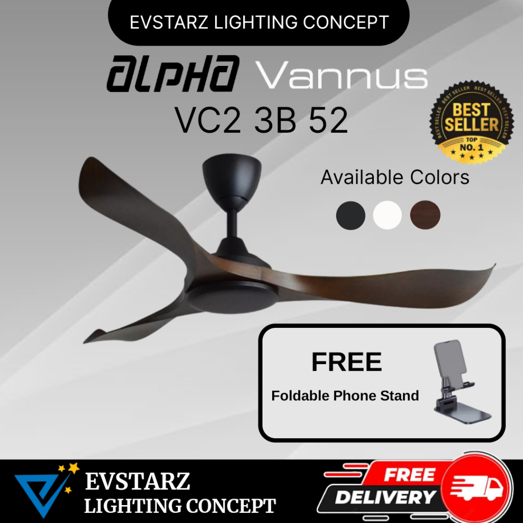 ALPHA VANNUS VC2 52 inches DC Motor Ceiling Fan with Remote Control ...