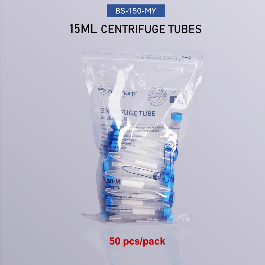 BIOSHARP 15ml / 50ml Centrifuge Tubes, Autoclavable Falcon Tubes ...