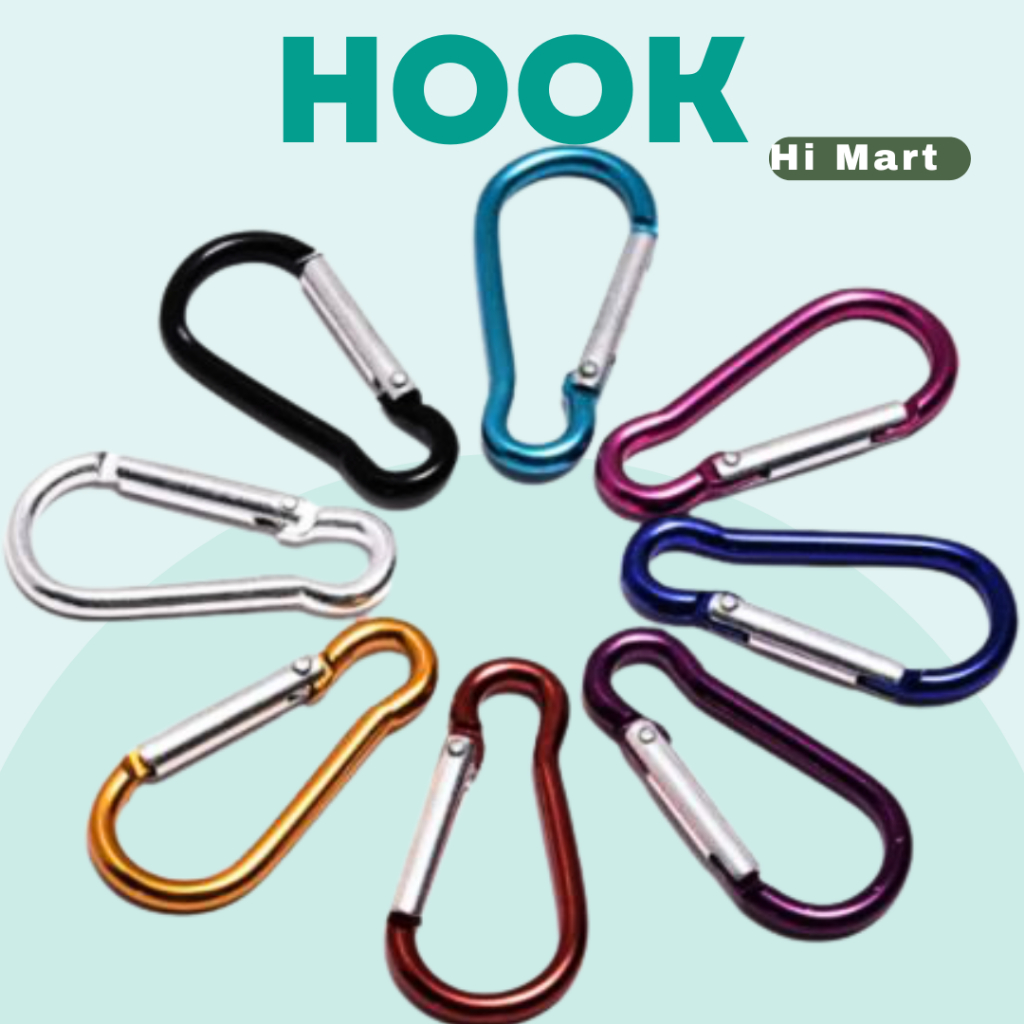 Hi Mart - Snap Carabiner D-Ring Key Chain Clip Keychain Camp Mountaineering Hook Hiking Climbing ...
