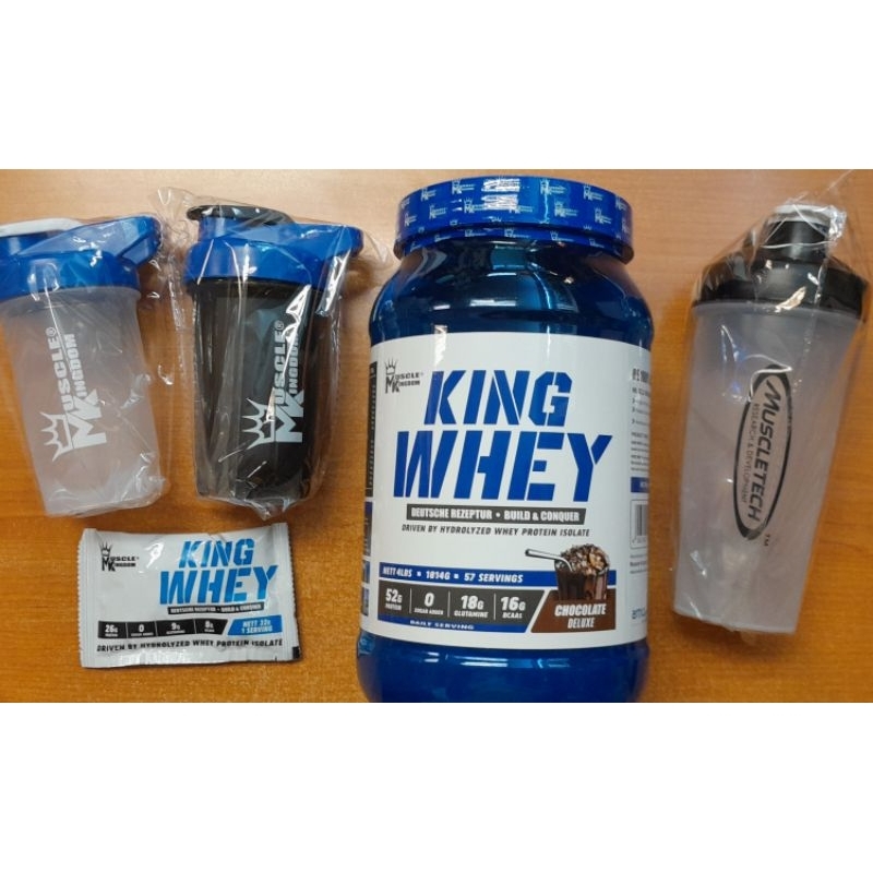 (🎉🎉 FREE GIFT) Muscle Kingdom King Whey 4lb/1.8kg, 57sv, 26g Protein 💪 ...