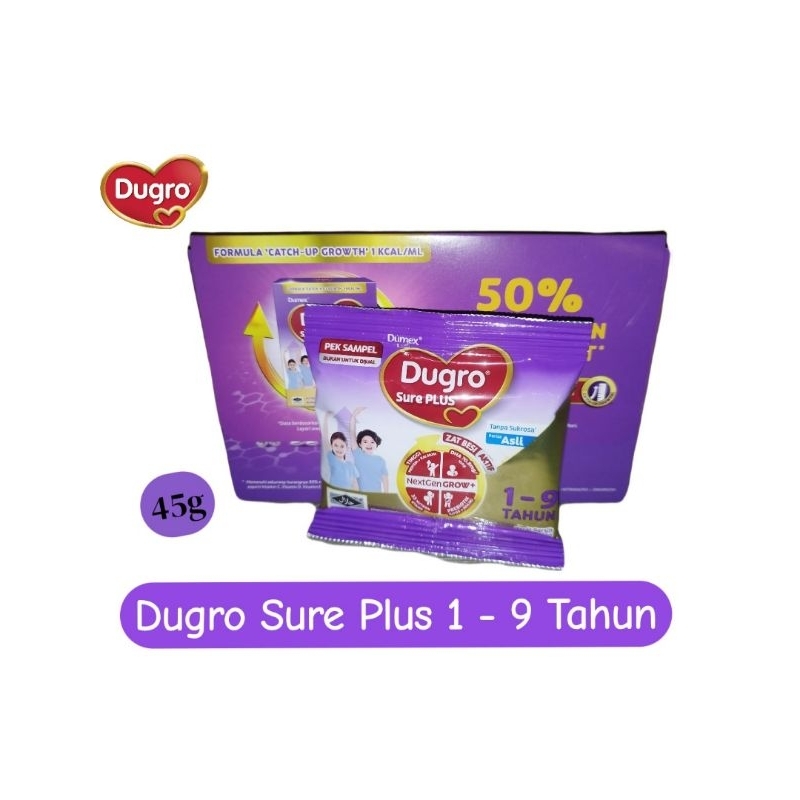 45g Dugro Sure Plus Trial Pack Plain 1-9 Tahun (Rasa Asli) | Shopee Malaysia