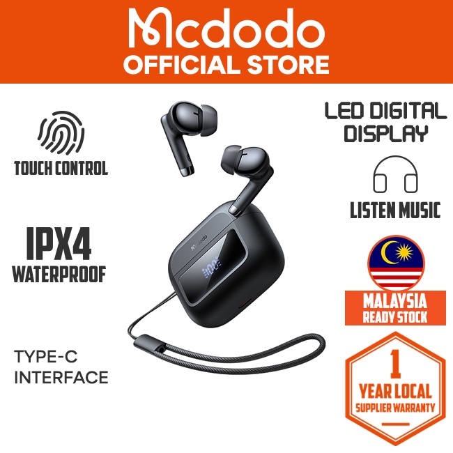 Mcdodo HP788/HP329 Waterproof Touch Control Bluetooth TWS Earphone | Shopee Malaysia