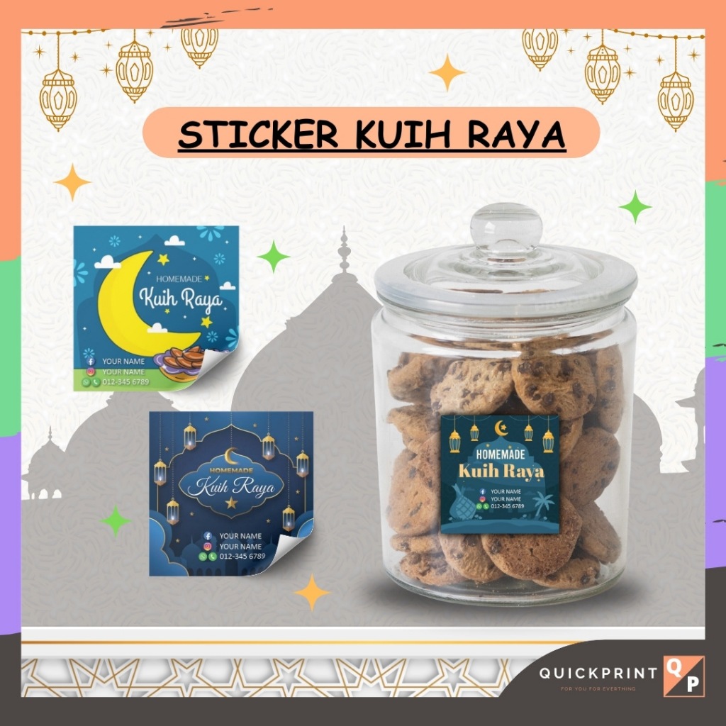 Sticker Raya/Sticker Kuih Raya/Ramadan Sticker | Shopee Malaysia