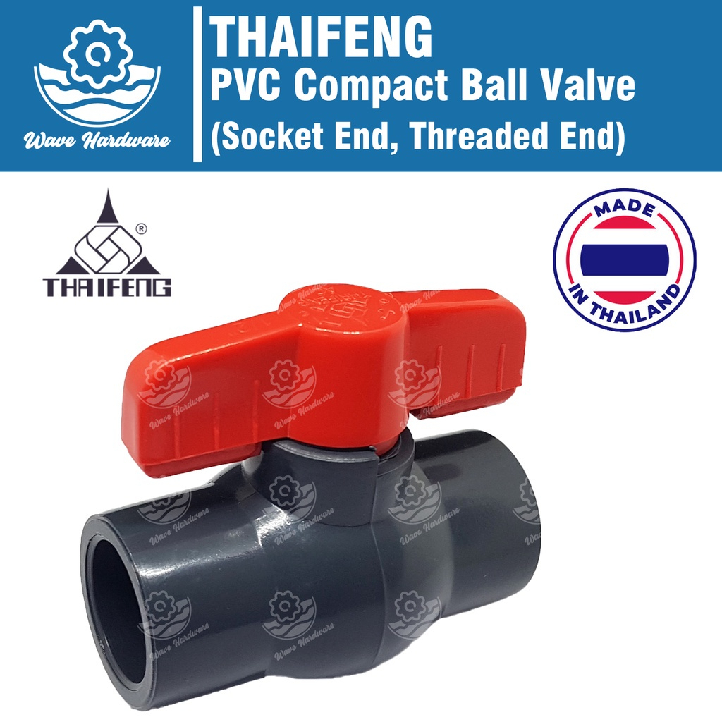 THAIFENG T.F. PVC Ball Valve TF Pipe Fitting Stop Cock Threaded End ...