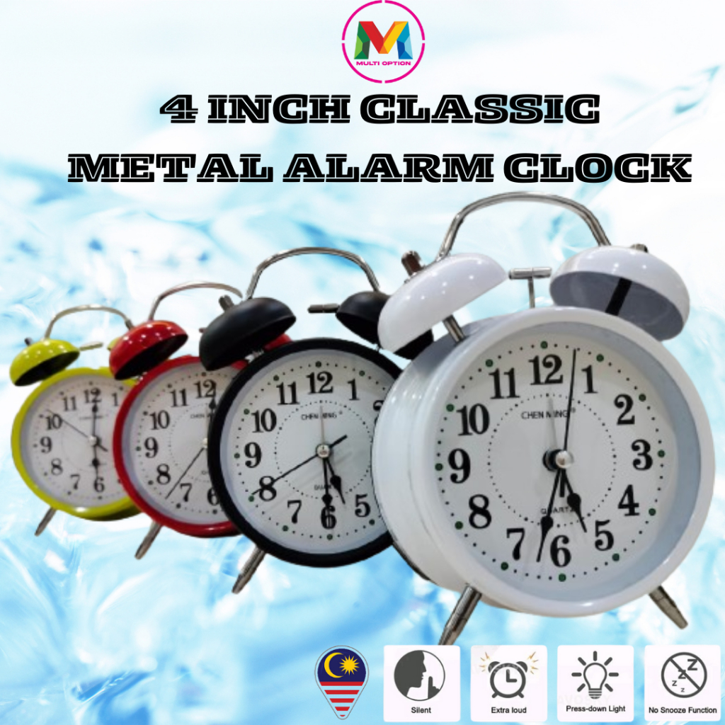 JAM LOCENG LARGE CLASSIC ALARM CLOCK LOUD SOUND ANALOGUE BACKLIGHT DESK ...