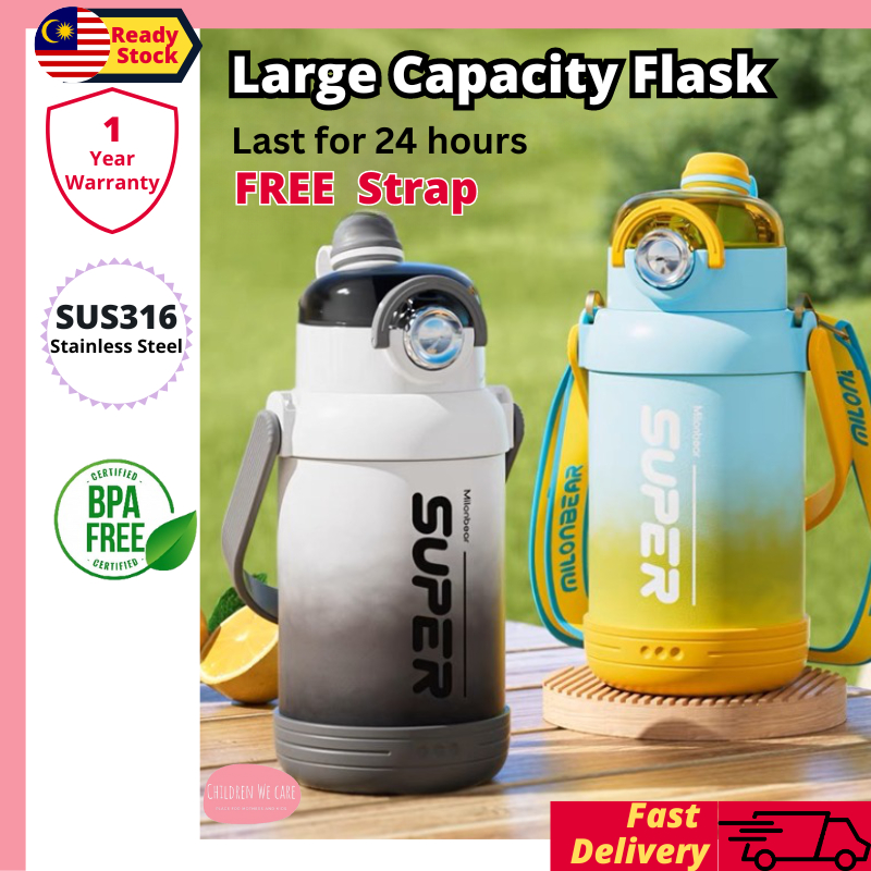 Children We Care :MB56: 900ml 316 Stainless Steel Vacuum Flask Bottle/Thermal Flask cute school ...