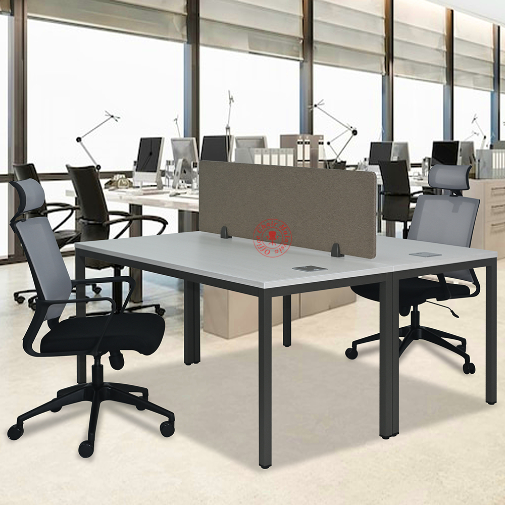 Workstation Office Table | Cluster of 2 | Partition Office Table | Meja ...