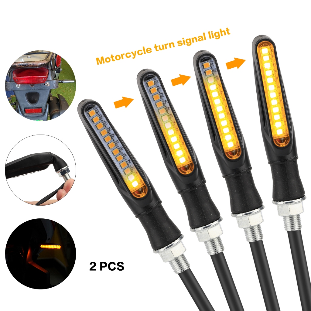 4pcs Motorcycle lampu motor Turn Signals Lights Amber Lights Flashing ...