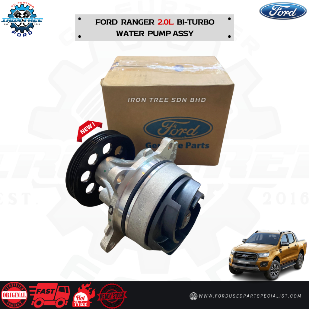 100%Original Ford Ranger T8 BI-Turbo 2.0L Water Pump Assy New >JB3Q-8501-AC