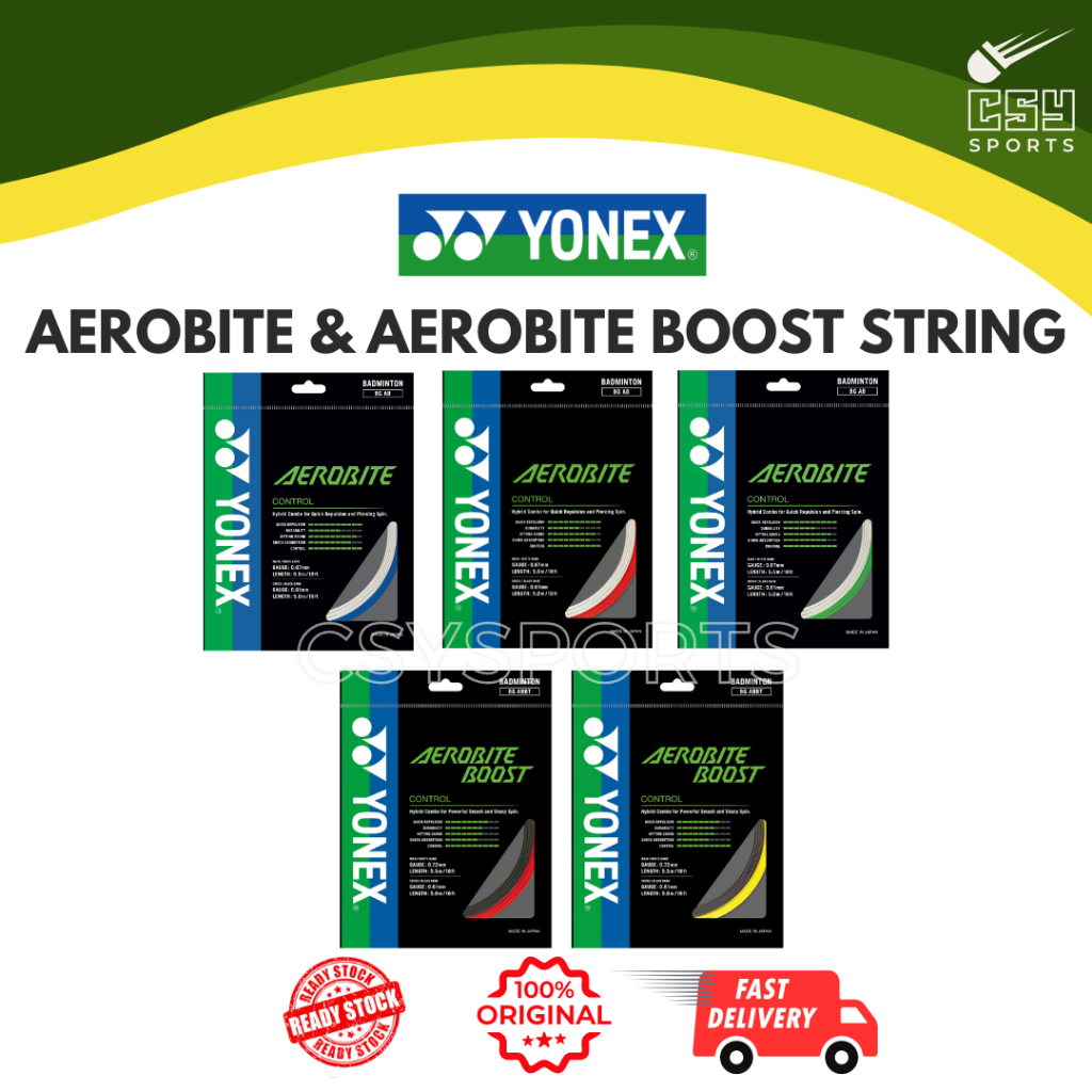 [100% ORI] YONEX Badminton String Aerobite / Aerobite Boost | Shopee ...