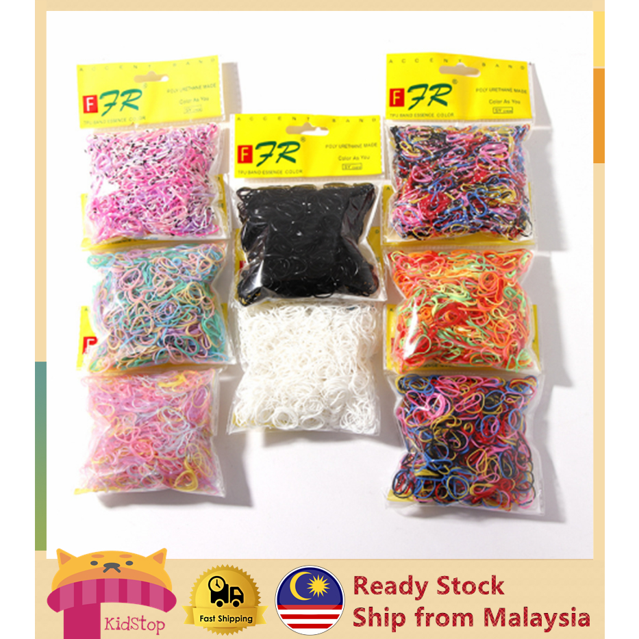 500/1000pcs Kids Elastic Rubber Hairband Ponytail Elastic Small Ropes ...