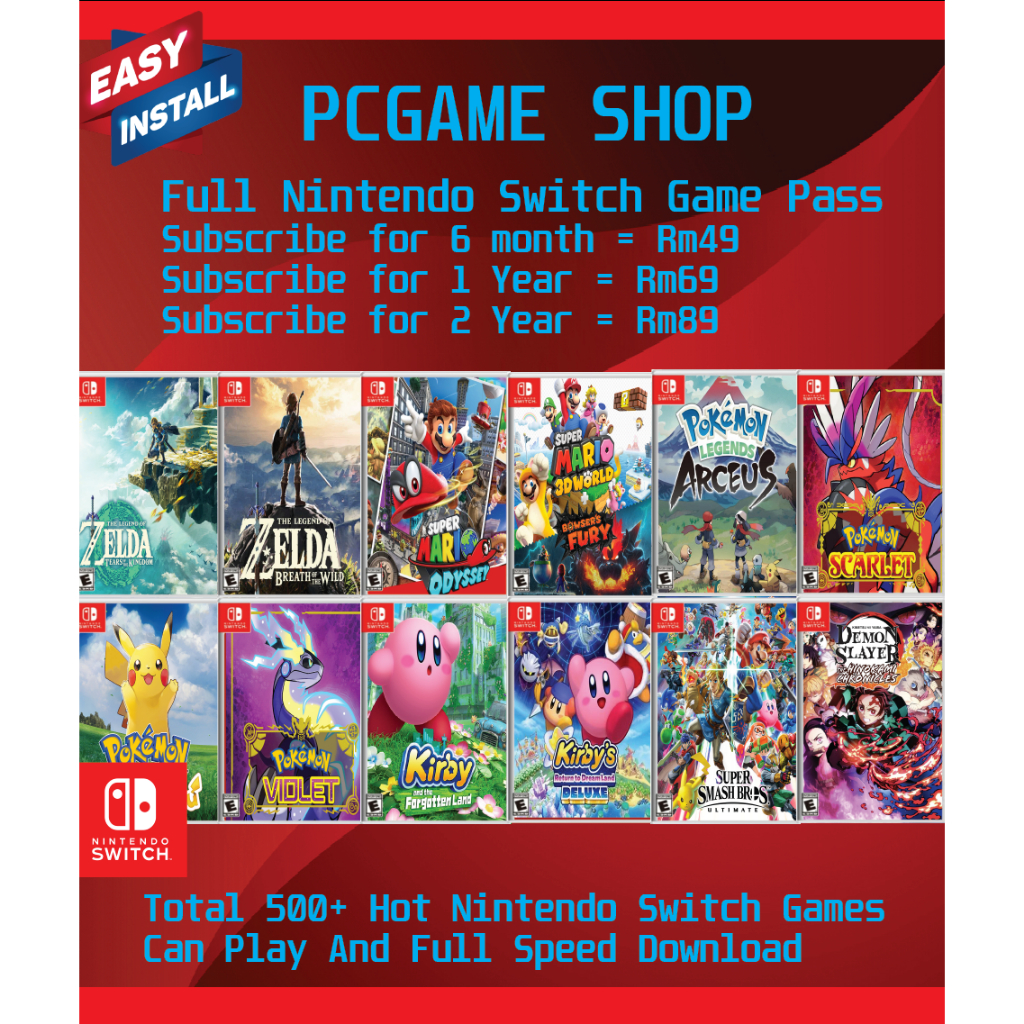 Full Nintendo Switch Game Pass 6Month/1Year/Lifetime | Can Play on PC ...