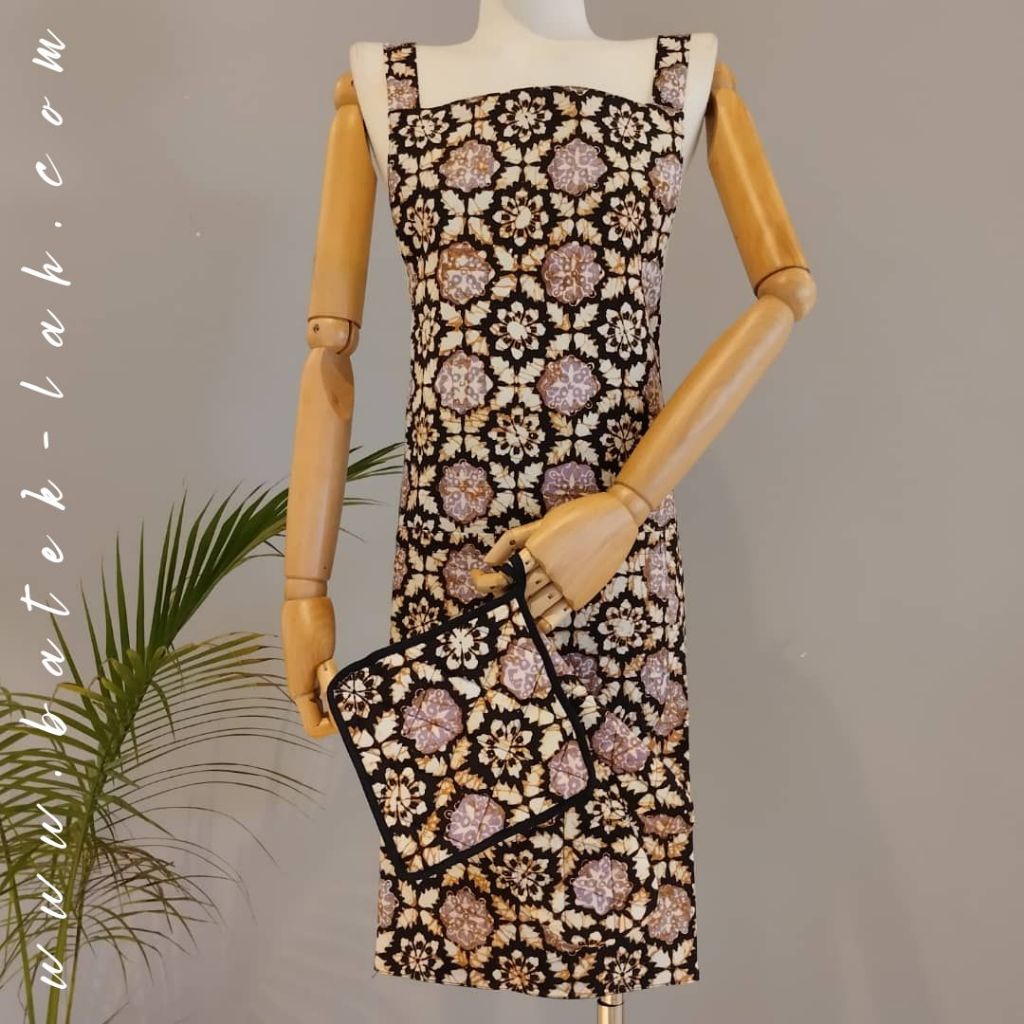 Apron Set (Apron+Oven Mitts+Pot Holder) (Hand-Stamped Batik) Batik ...