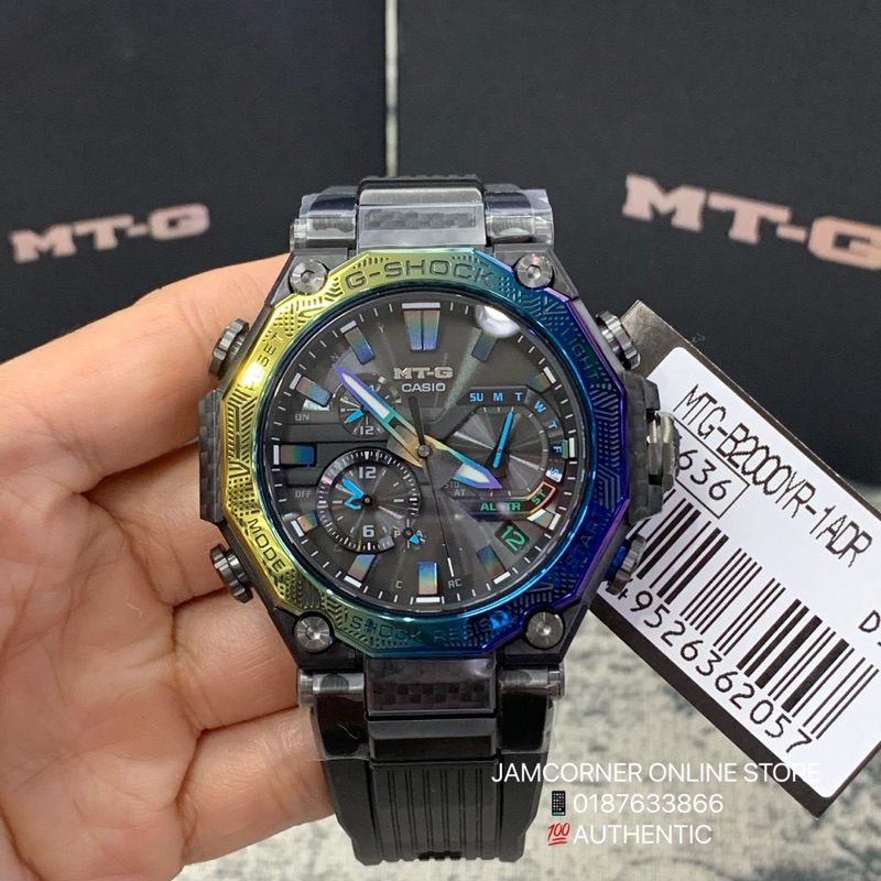 100% ORIGINAL CASIO G-SHOCK MTG-B2000YR-1A multi-layered carbon frame made by laminating carbon ...
