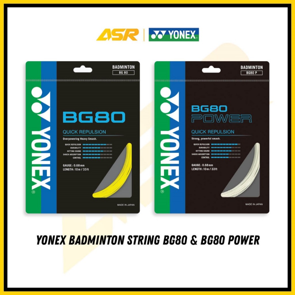 Yonex Badminton String BG80 & BG80 POWER / Tali Badminton Yonex BG80 & BG80 POWER | Shopee Malaysia