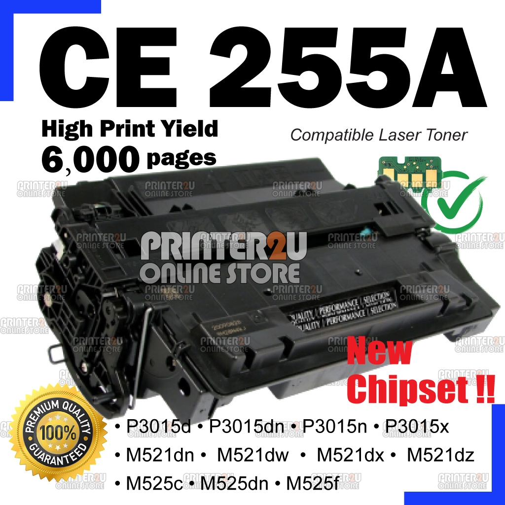 Compatible CE255A For HP LaserJet P3010 P3015 P3015d P3015dn P3015x P ...