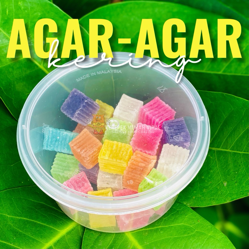 AGAR-AGAR KERING TRADITIONAL PERISA BUAH-BUAHAN / LENGKONG KERING / DRY ...