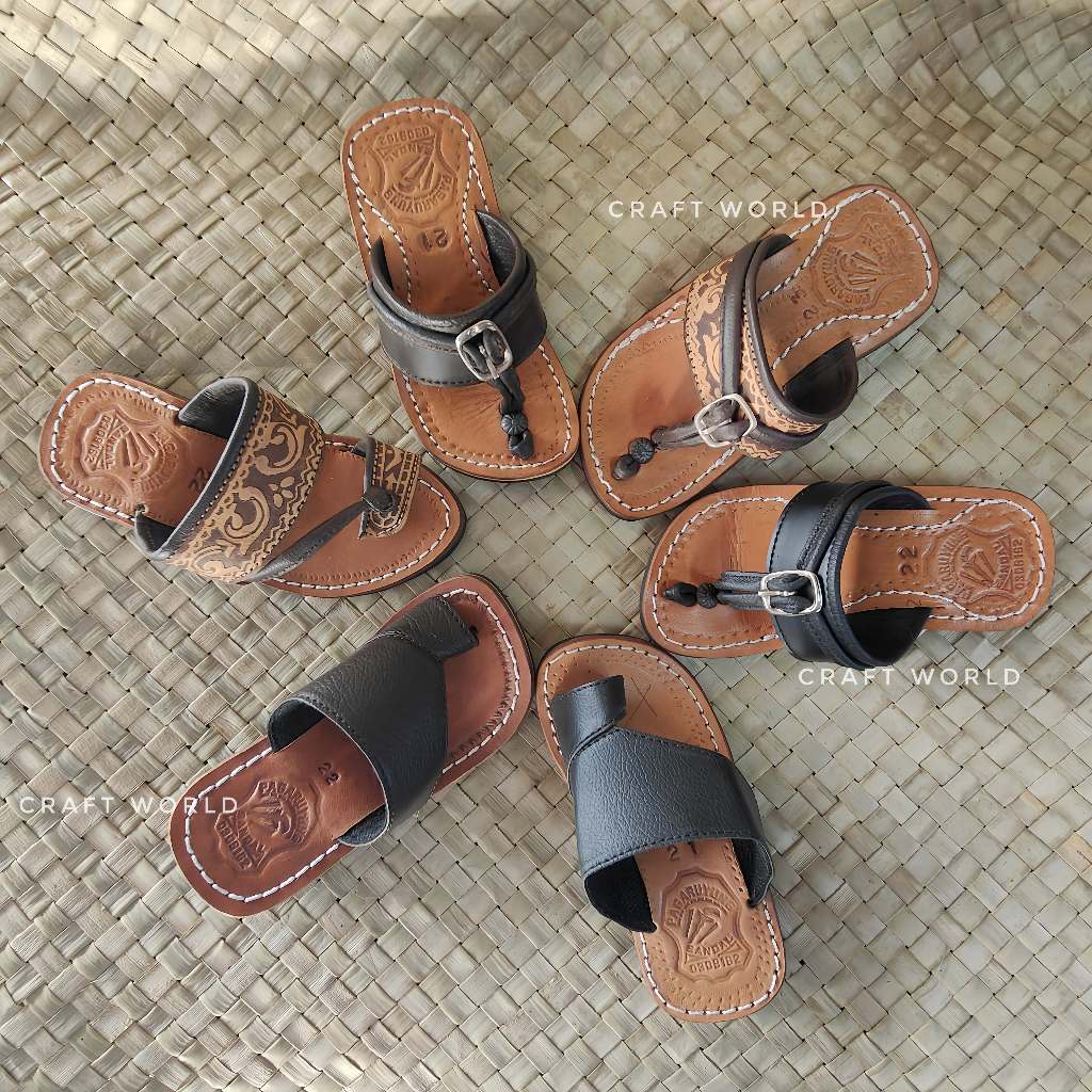 Capal Kulit Kanak-Kanak 100% Kulit Original / Capal Kulit Raya | Shopee ...