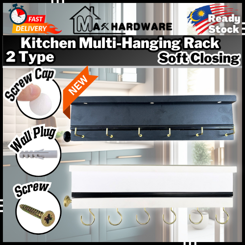Kitchen Pull Out Pan Hanging Rack Rak Kuali Dapur Tarik RAK RAIL ...