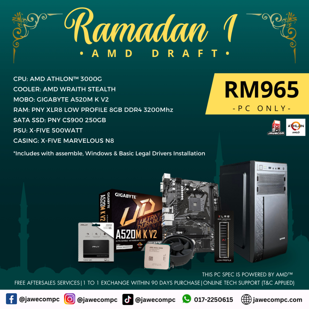 RAMADAN PC DRAFT (RYZEN 5 RYZEN 7/INTEL i5/GTX1650/RTX3050/ RTX4060 ...