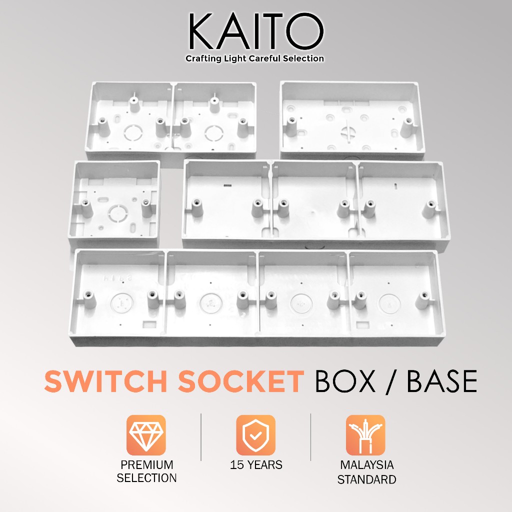 PVC Conceal Soket Switch Kotak Suis Power Socket Cover Box Casing Plug ...