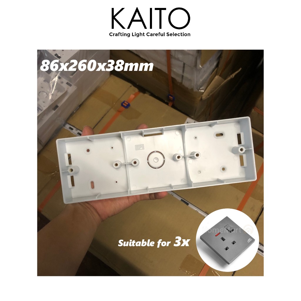 PVC Conceal Soket Switch Kotak Suis Power Socket Cover Box Casing Plug ...