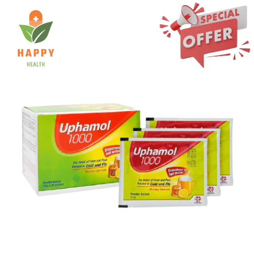 UPHAMOL 1000 COLD & FLU HONEY LEMON 5G (1 SACHET) | Shopee Malaysia
