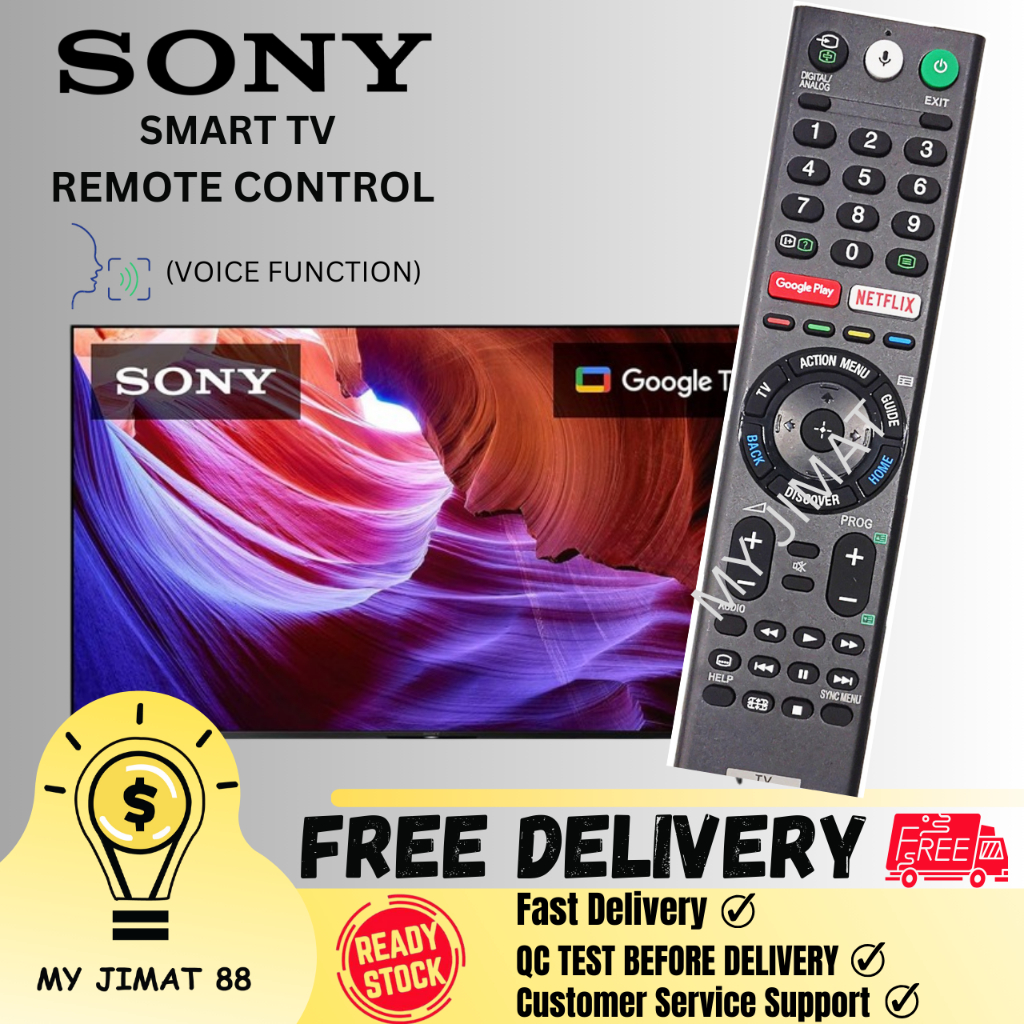 SONY SMART ANDROID TV REMOTE CONTROL (WITH VOICE FUNCTION) KD-75X8000G ...