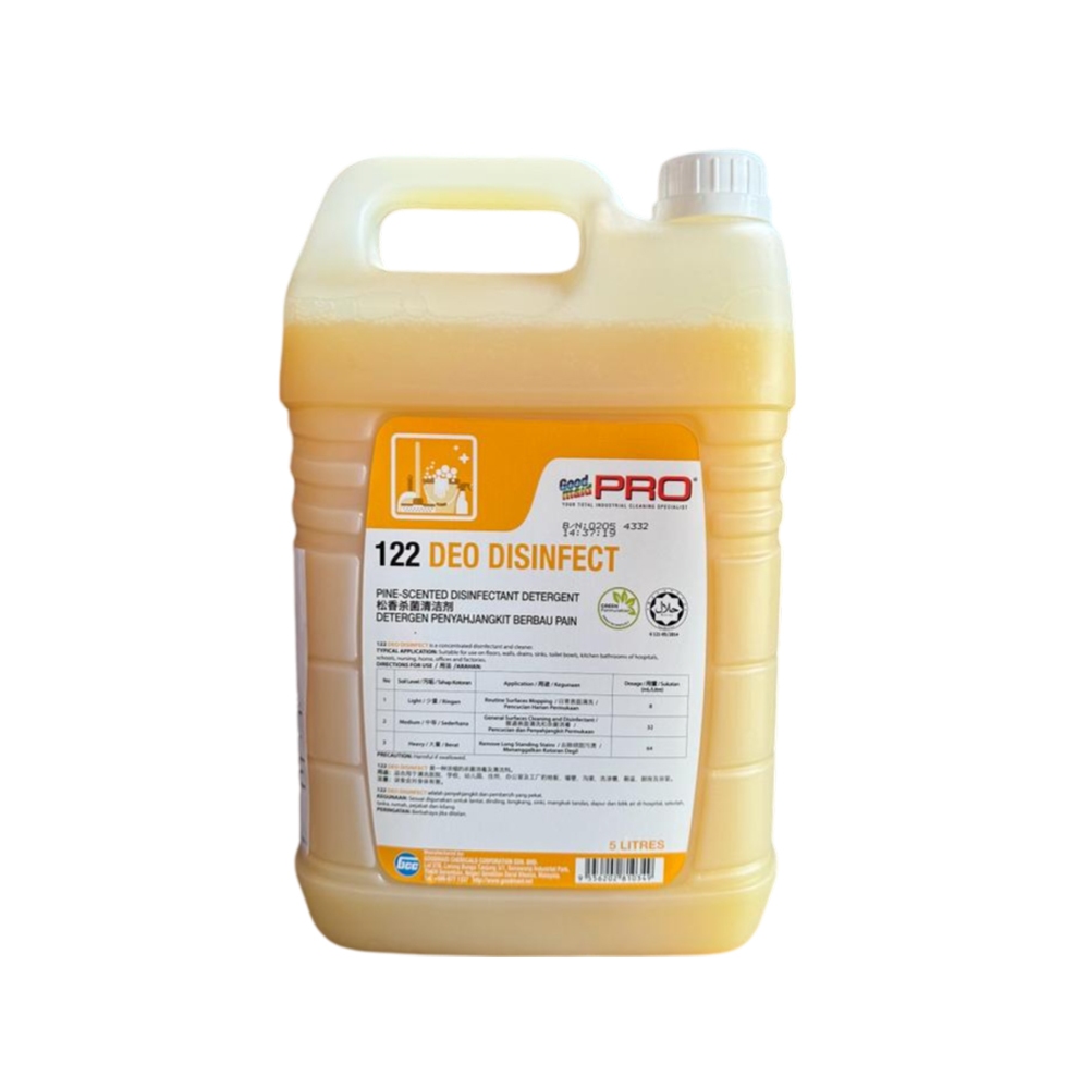 GOODMAID PRO GMP122 DEO DISINFECT (5L) Pine-Scented Disinfectant Detergent / 松香杀菌清洁剂 / DETERGENT ...