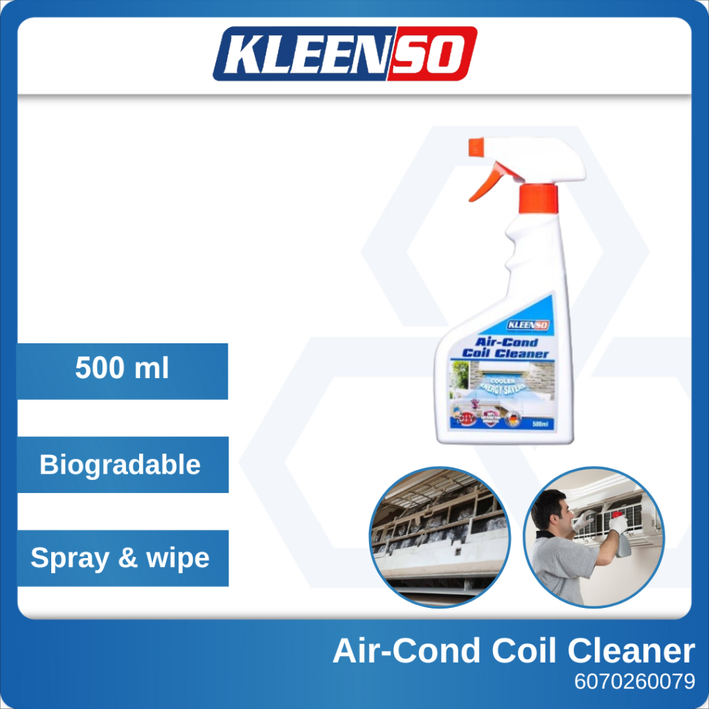 Kleenso Aircond Coil Cleaner 500ml Biodegradable Water Based Spray ...