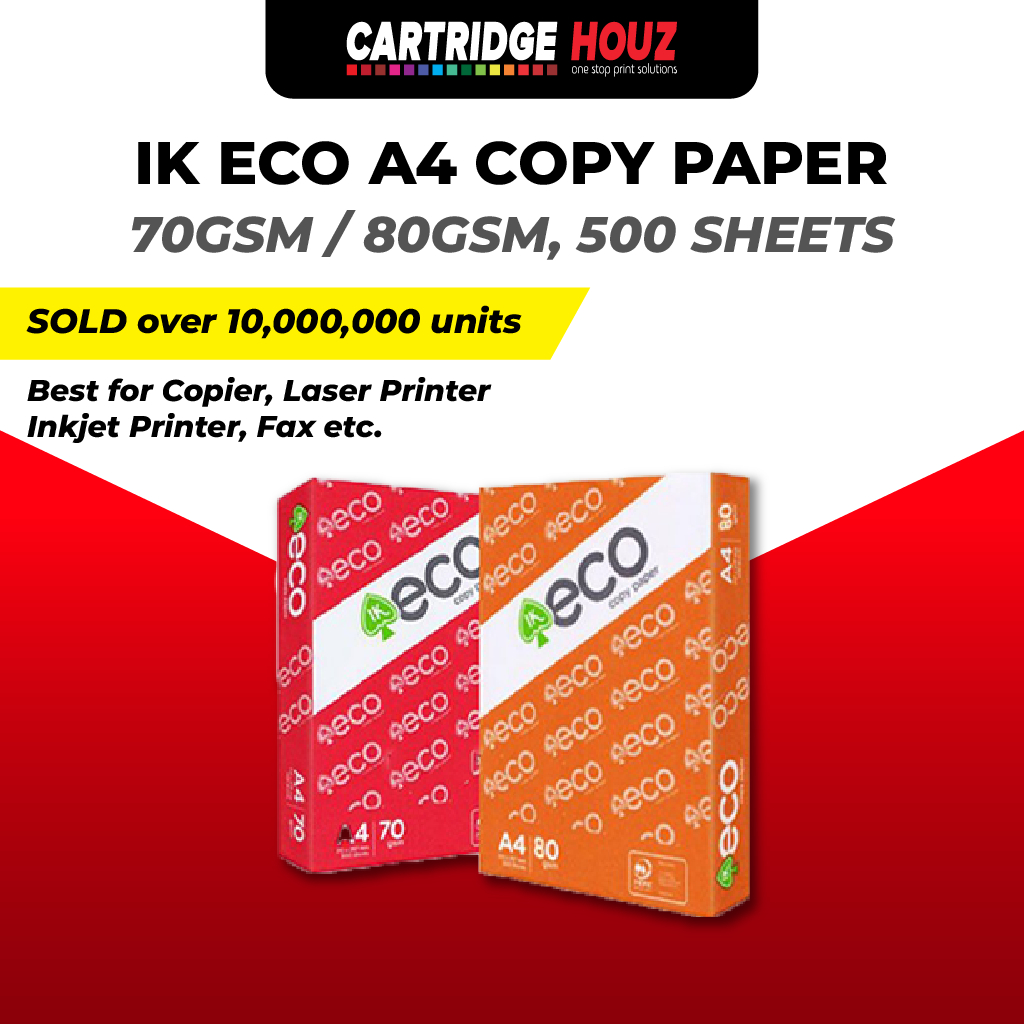 IK eco A4 70gsm 80gsm 500sheets Multi purpose Paper Ream for photocopy printing laser inkjet ...