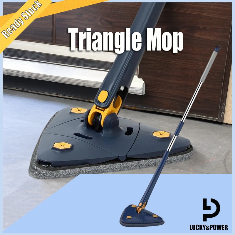 Cleaning Mop Triangle Mop 360 Rotatable Adjustable Scrubber Duster ...