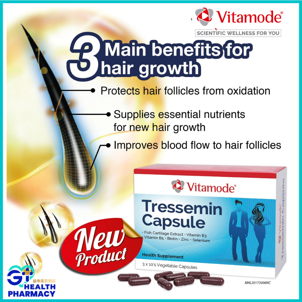 Vitamode Tressemin Cap 30's (For Hair Growth) | Shopee Malaysia