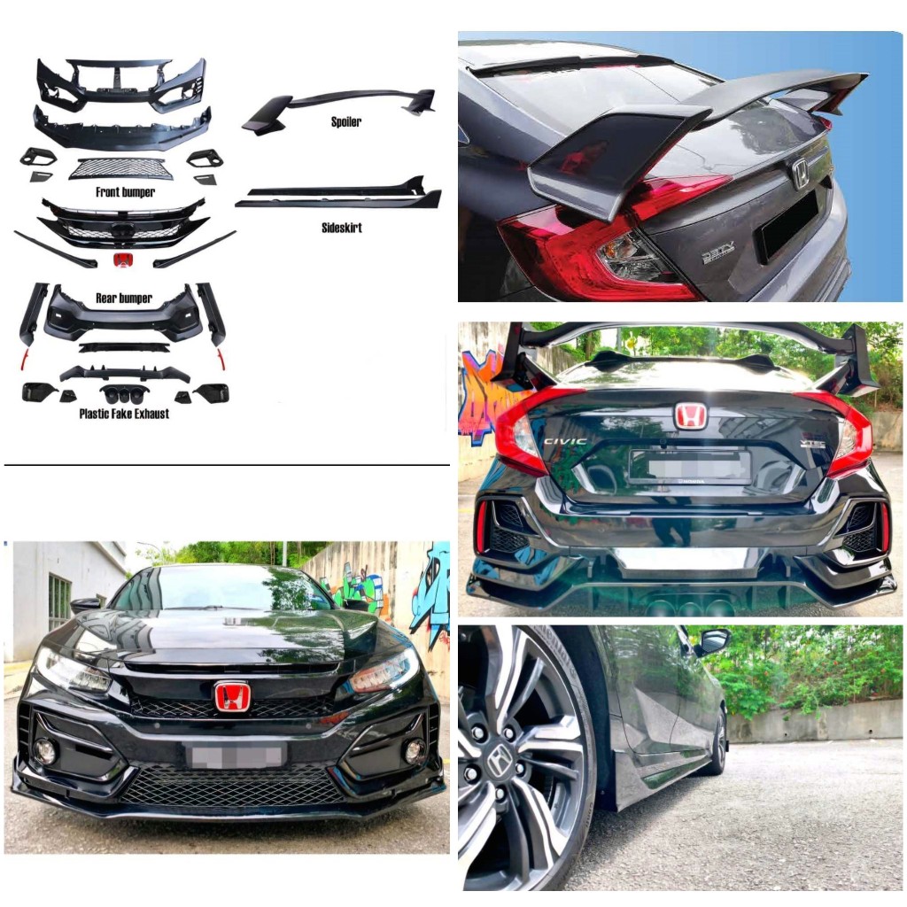 Honda Civic 10th Generation FC Type R Body Kit PP Ready Stock | Shopee ...