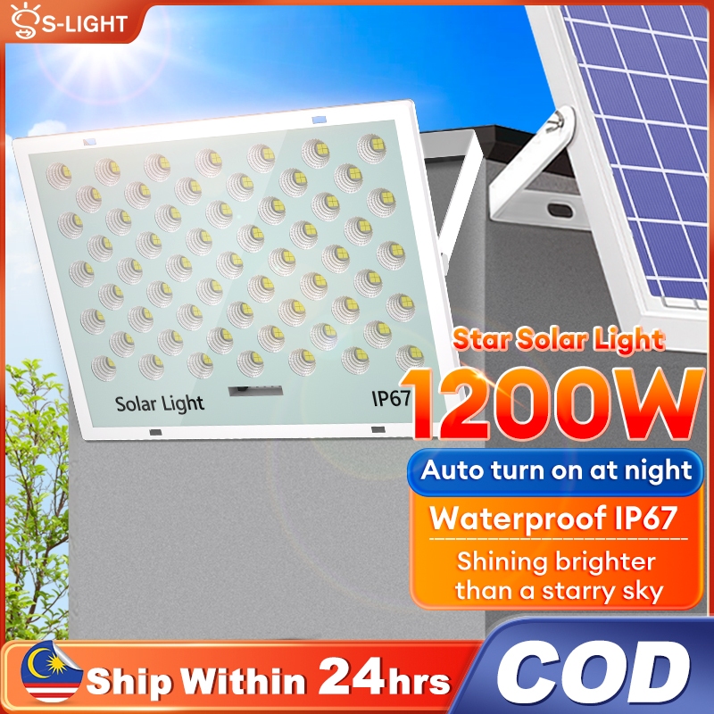 Lampu solar outdoor Solar Light 1200w Solar Spotlight Outdoor Lighting ...