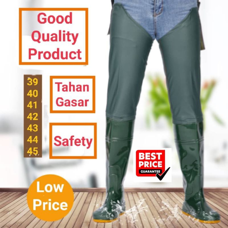 Kasut turun sawah bendang sungai/High quality waterproof fishing pants ...