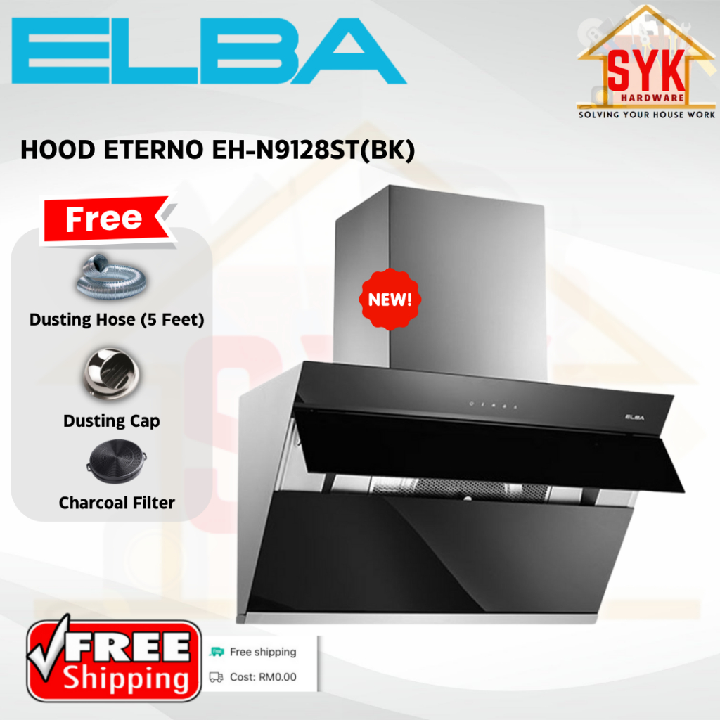 SYK Free Shipping Elba EH-N9128ST Eterno Cooking Cooker Hood Kitchen ...