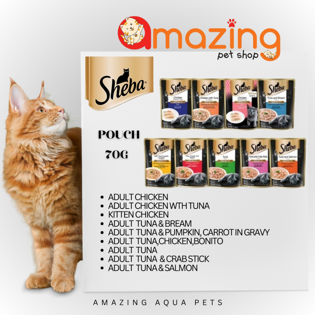 COMBO BUY5FREE1 Sheba Pouch Cat Wet Meal Foods 70g | Shopee Malaysia