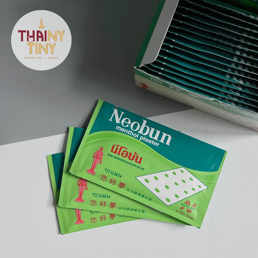 【READY STOCK】Neobun menthol plaster 1pack 10pcs 泰国 你好梦药贴布 thailand ...