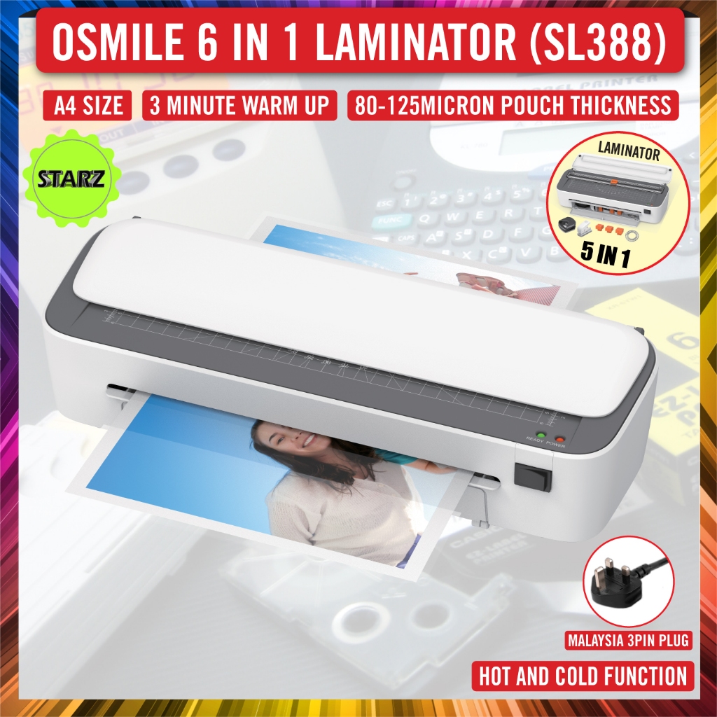 Osmile SL388 A4 Photo Laminator / 6 in 1 Multifunctional Laminator ...