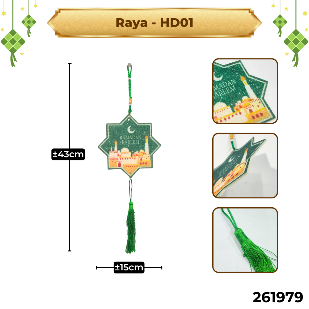 SUPERSAVE Hari Raya Wall Decoration Ceiling Glitter Hanging Deco Rumah ...